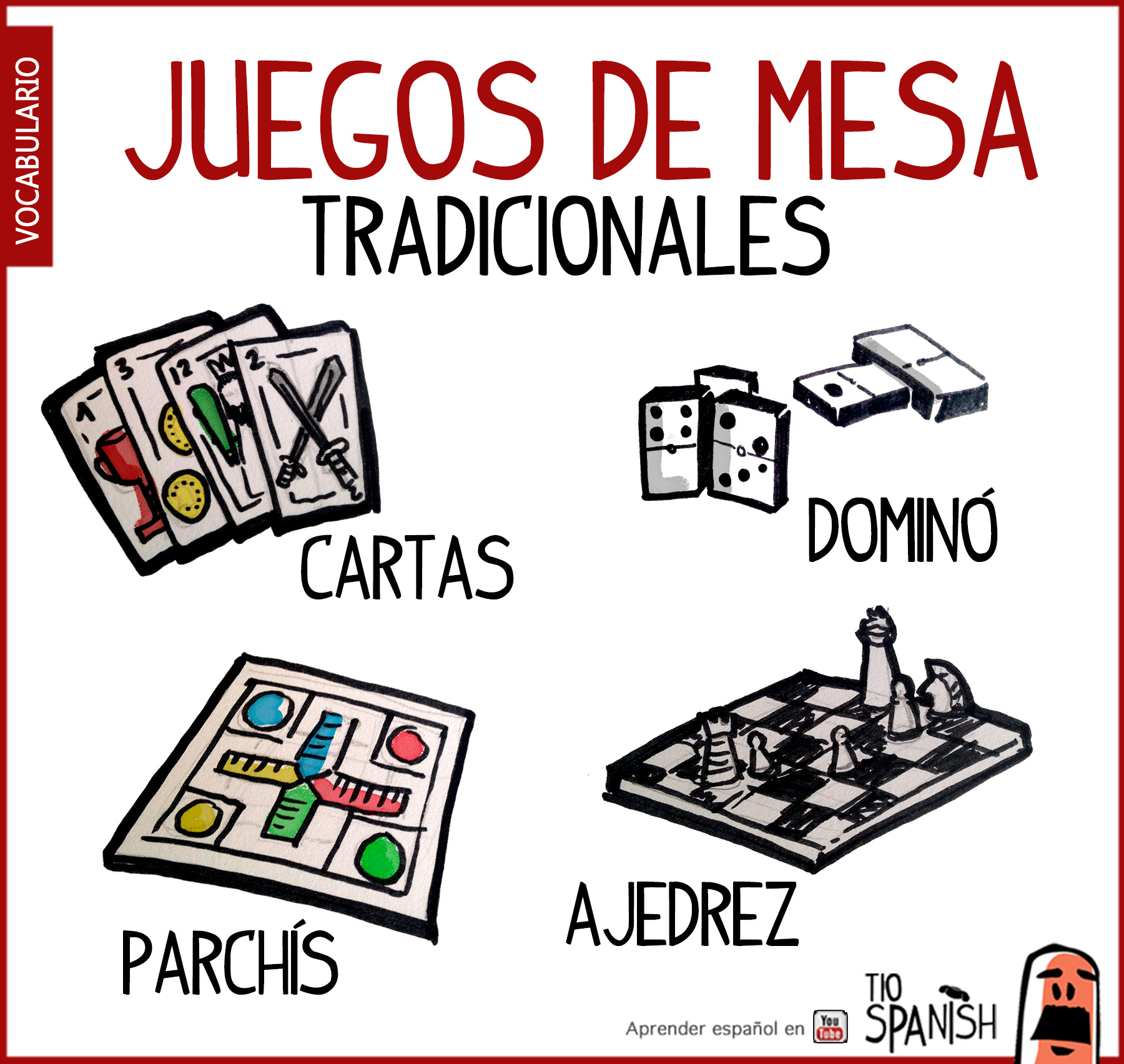 Vocabulario juguetes y juegos en español, recursos aprender español