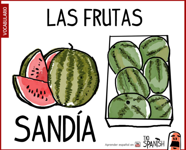 Las frutas en español, vocabulario de alimentos en español