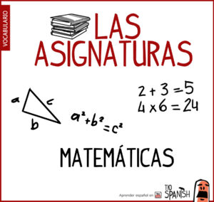 Las asignaturas del colegio, vocabulario español - Tio Spanish