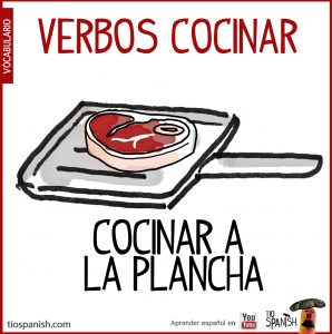 Verbos en la cocina, vocabulario español para cocinar