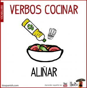 Verbos en la cocina, vocabulario español para cocinar