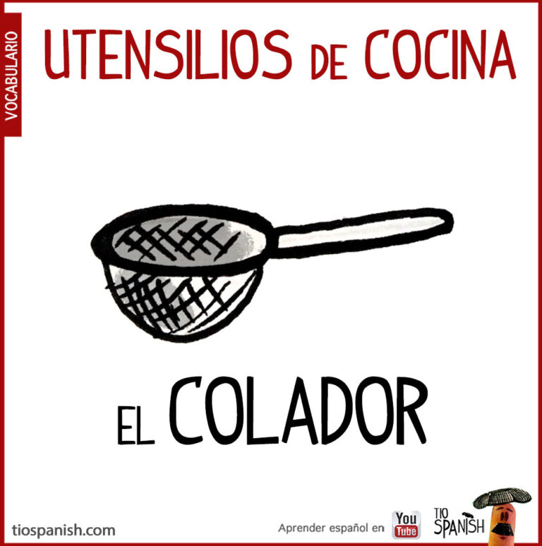 Los utensilios de cocina en español, vocabulario cocina español