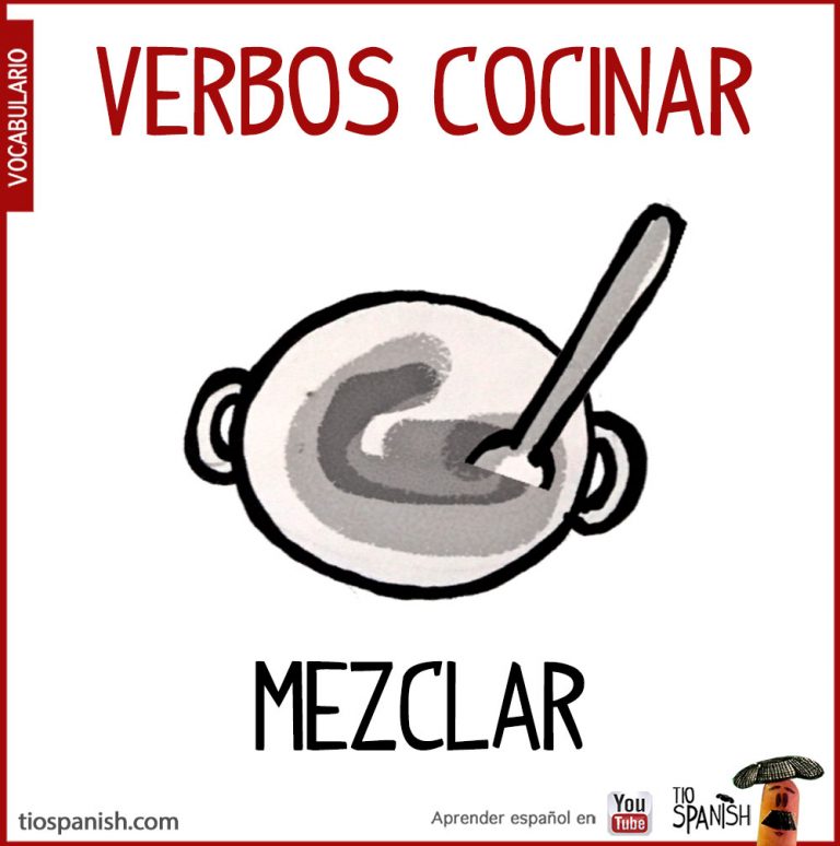 Verbos en la cocina, vocabulario español para cocinar