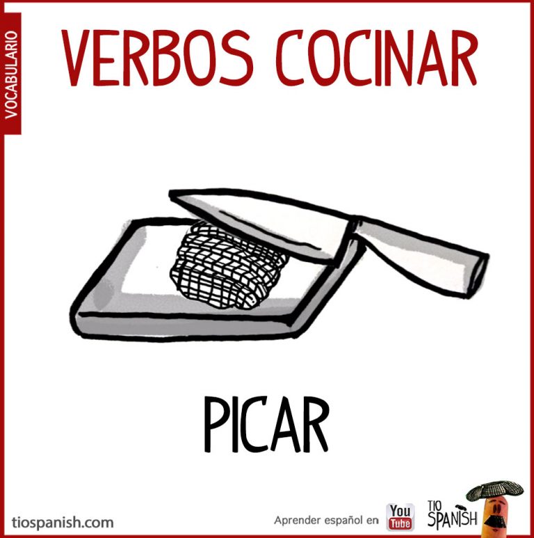 Spanish Vocabulary Verbs in the kitchen - Tio Spanish