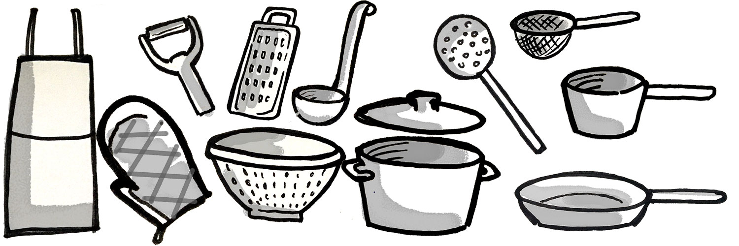 Sopa de letras de los utensilios de cocina - ejercicios practicar español