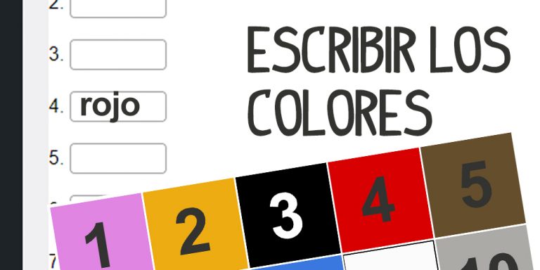 Ejercicio los colores en español, practicar vocabulario español, Tio ...