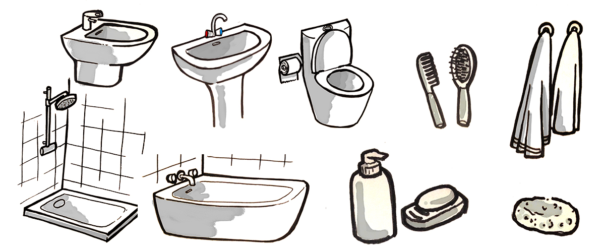 Sopa de letras vocabulario del baño - Tio Spanish